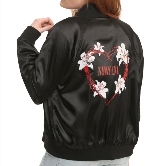 NIRVANA | Jackets & Coats | Nirvana Authentic Official Satin Bomber ...